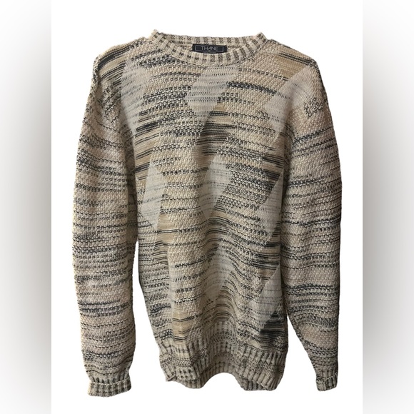 Vintage | Sweaters | Vintage Thane Textured Print Oversized Chunky ...